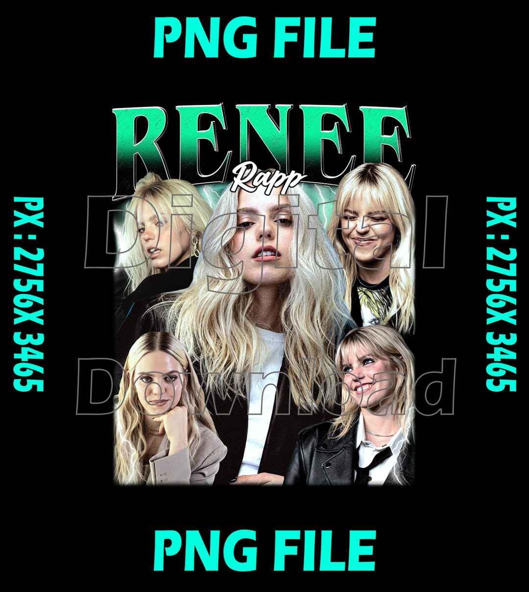 Reneé Rapp Png , Ready to Print, Printable Design, Artist, 90s, Bts ...