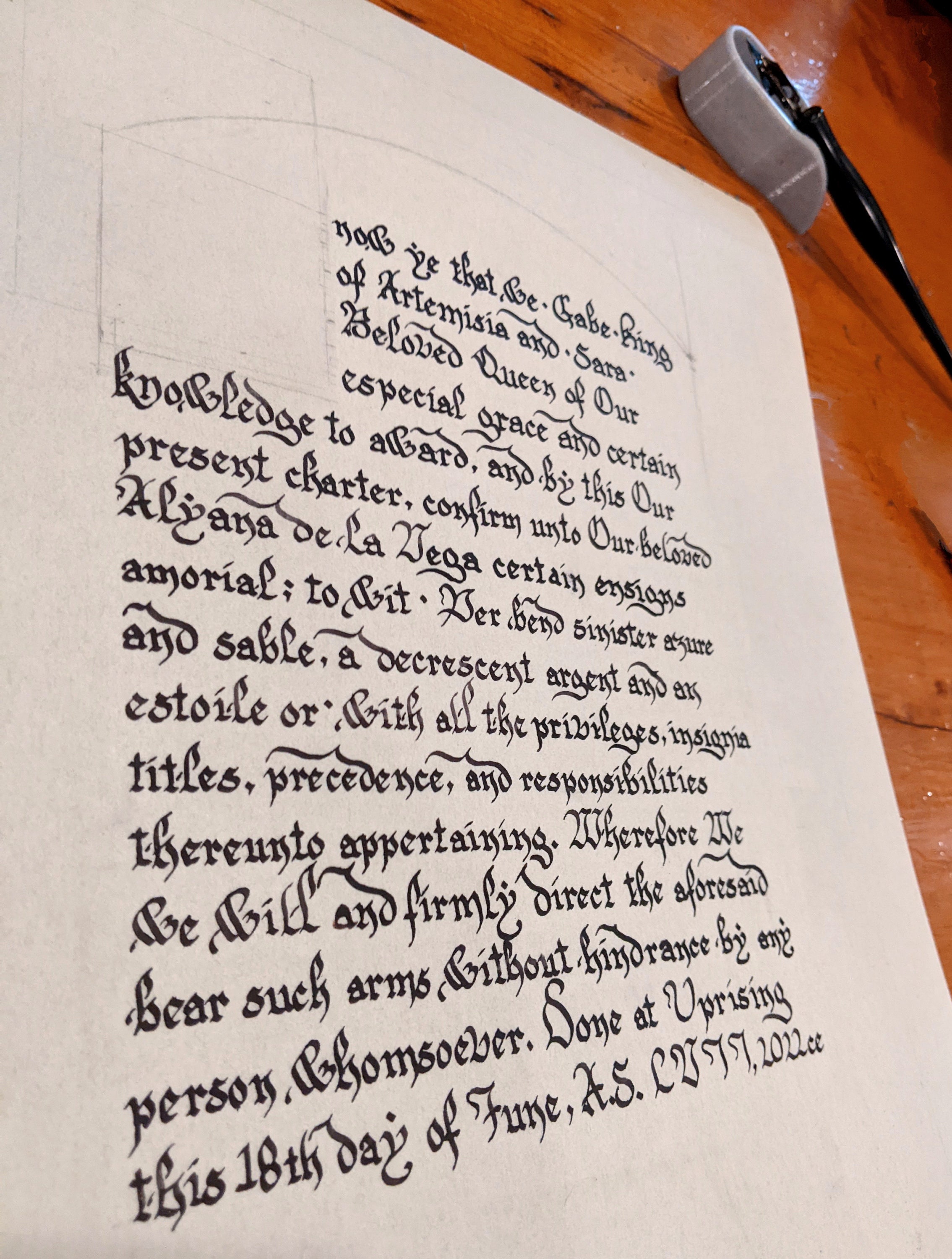 Custom Medieval Scroll With Calligraphy and Illumination - Etsy