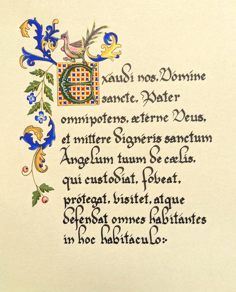 Custom Medieval Scroll With Calligraphy and Illumination - Etsy