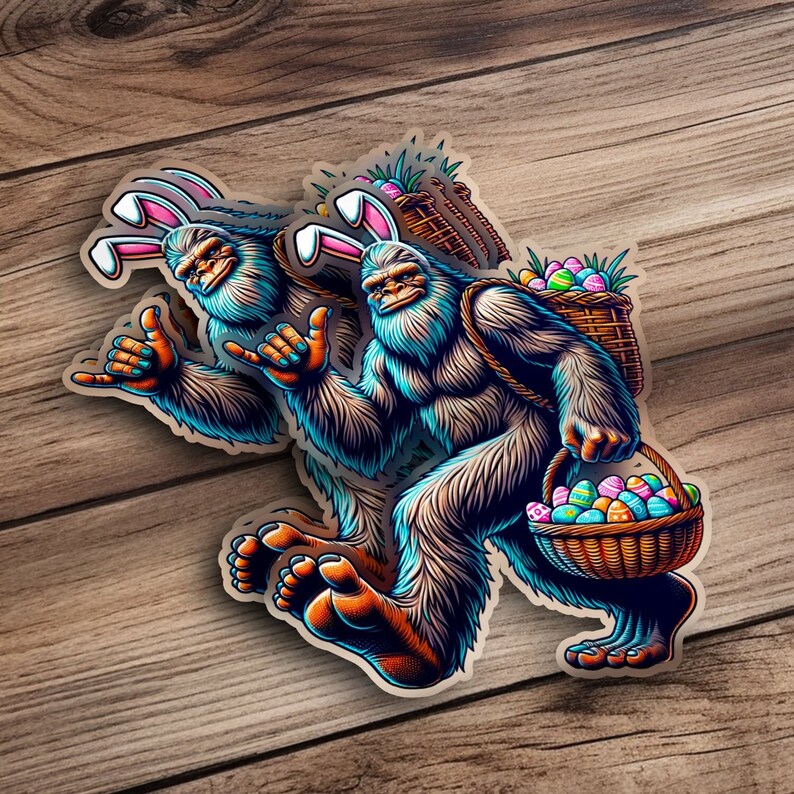 Bigfoot Easter Bunny Svg Png Clip Art Sublimatiion, Easter Sasquatch ...