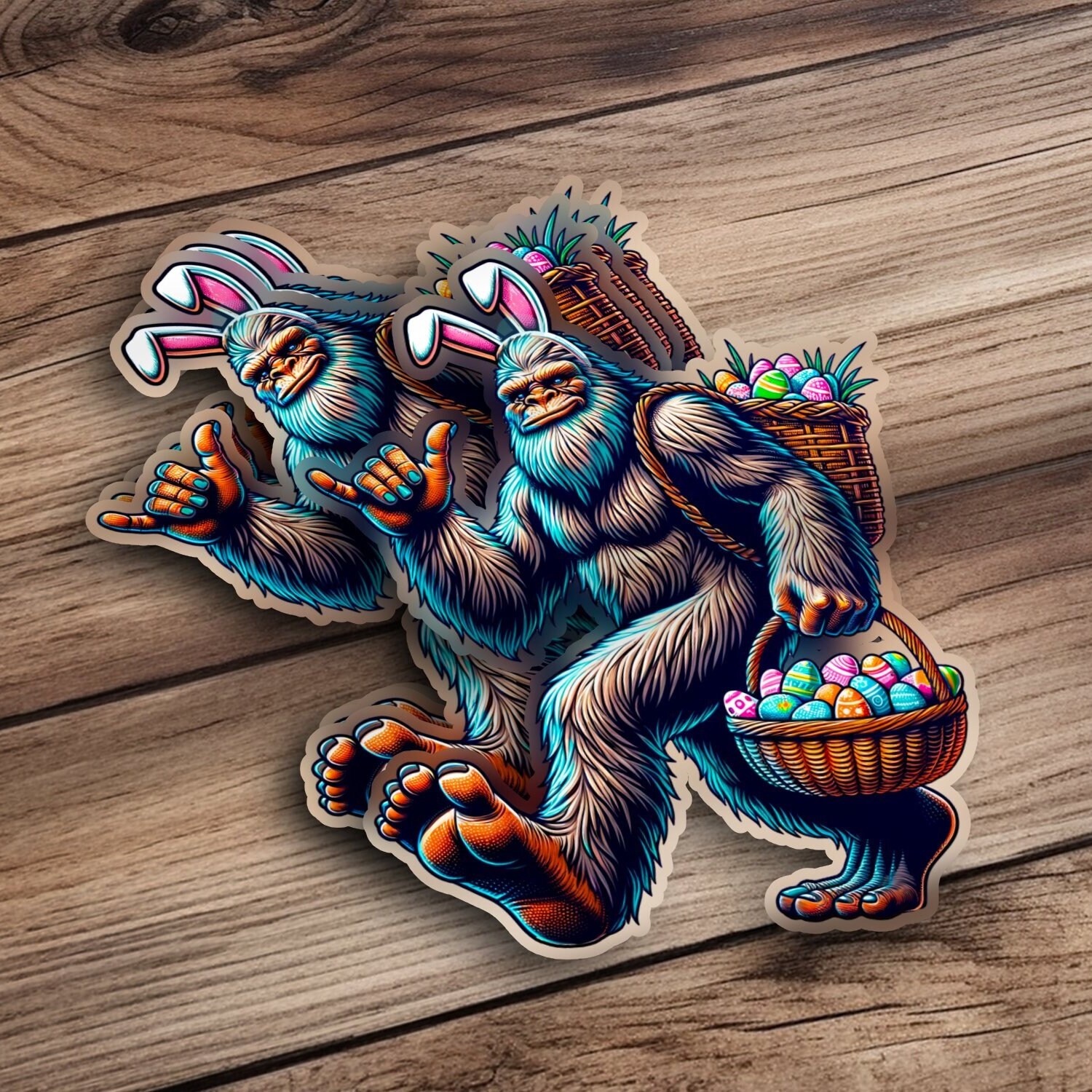 Bigfoot Easter Bunny Svg Png Clip Art Sublimatiion, Easter Sasquatch ...