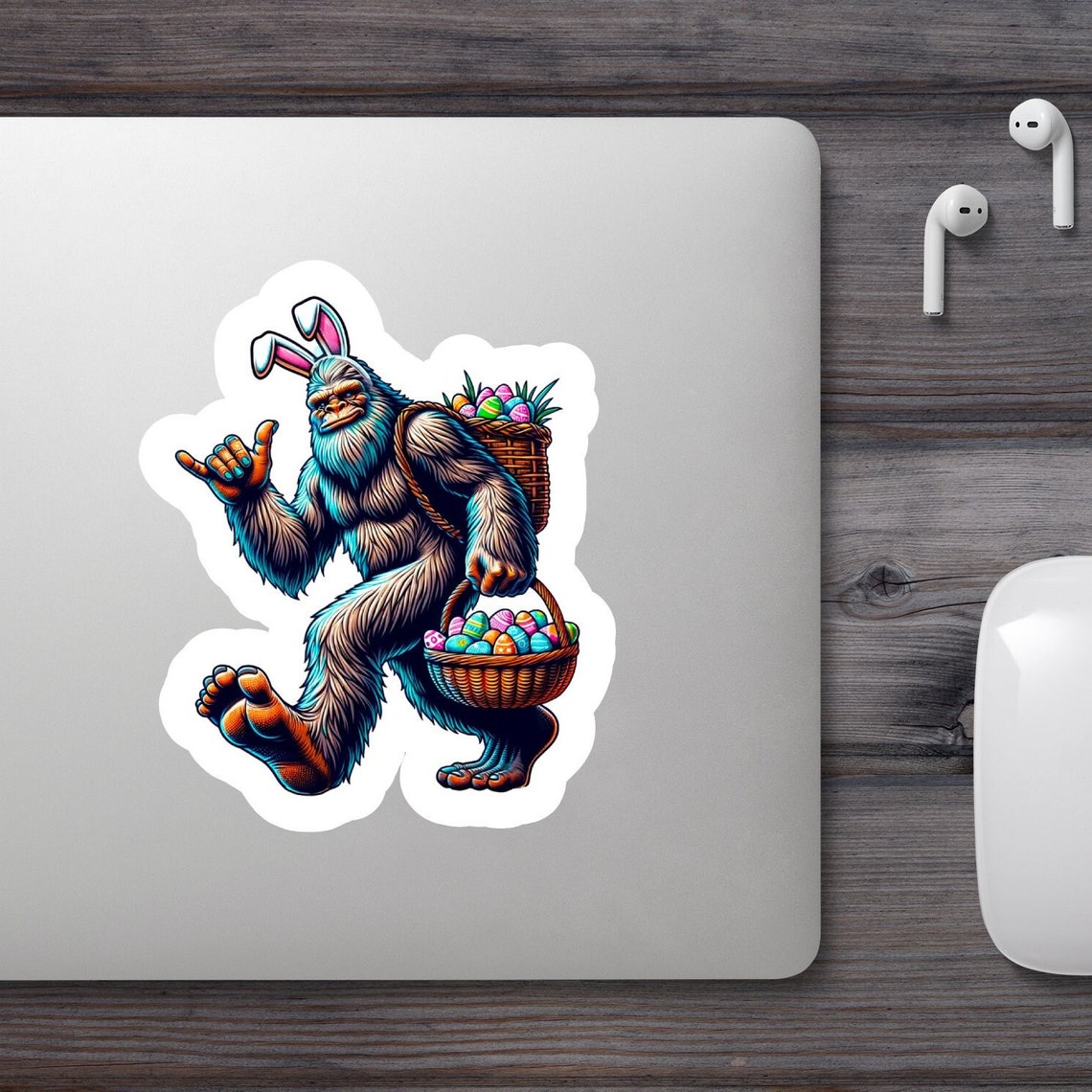 Bigfoot Easter Bunny Svg Png Clip Art Sublimatiion, Easter Sasquatch ...