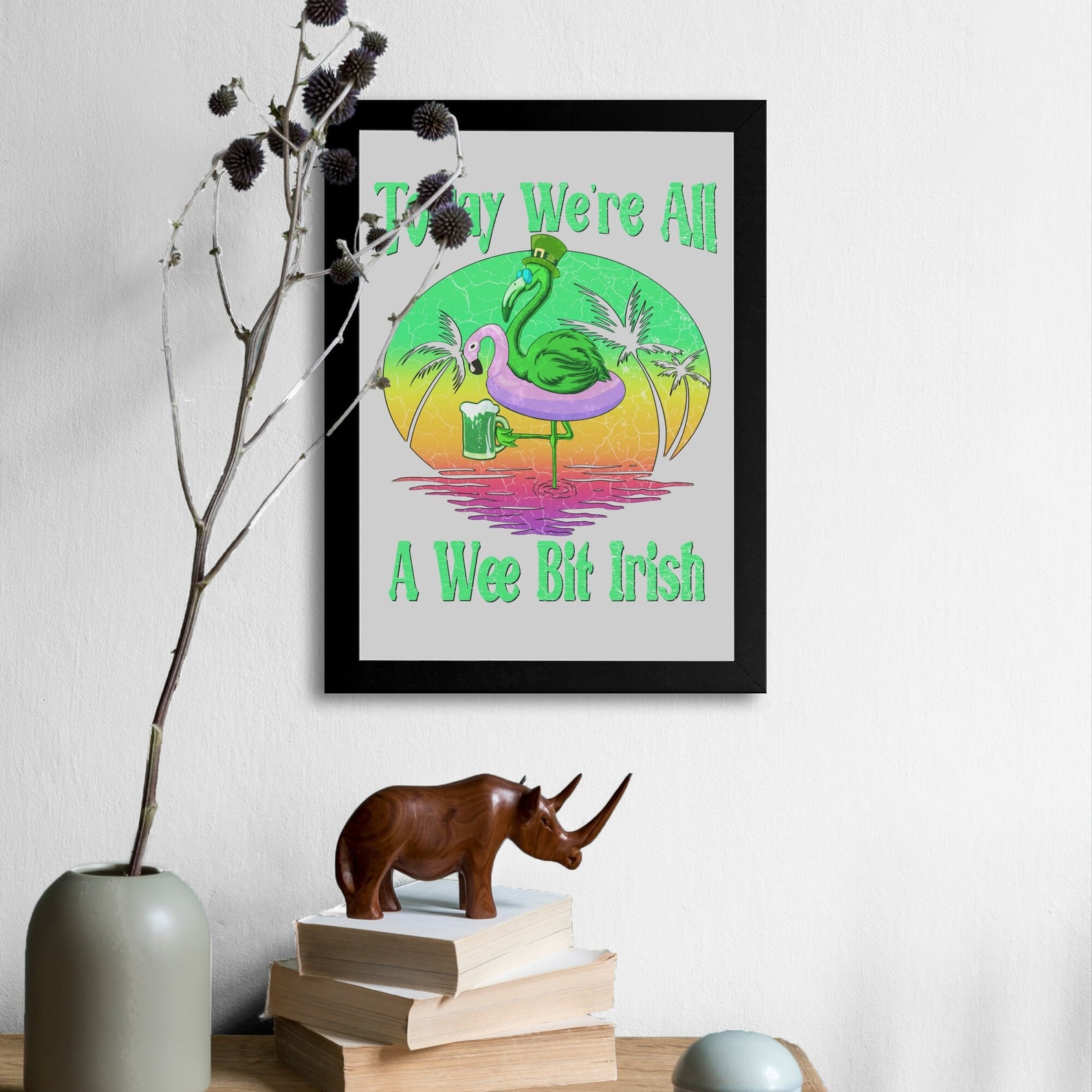 St. Patrick's Day Flamingo Svg Flamingo Clipart, Leprechaun Flamingo ...