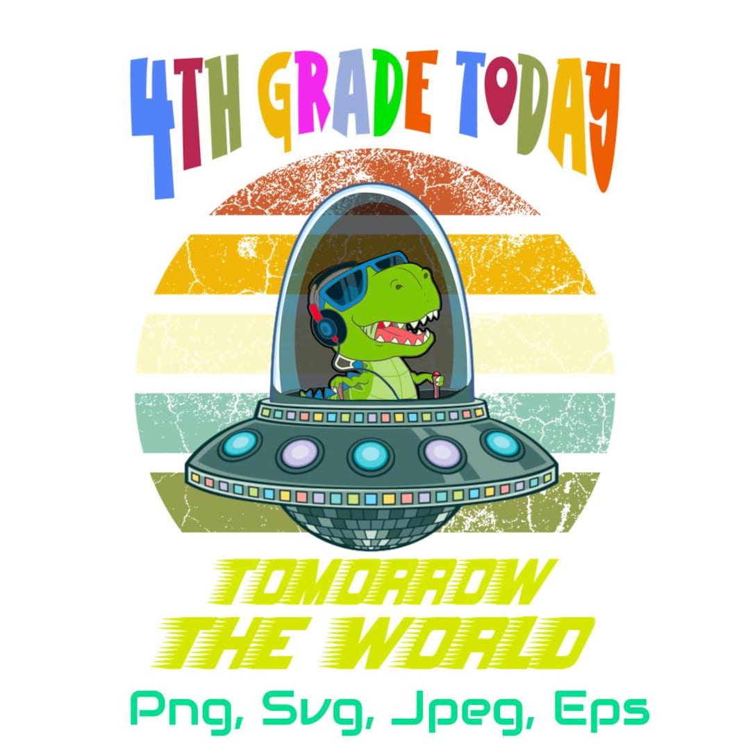 Back to School Png Digital Download, T-rex Dinosaur and Space Ship ...