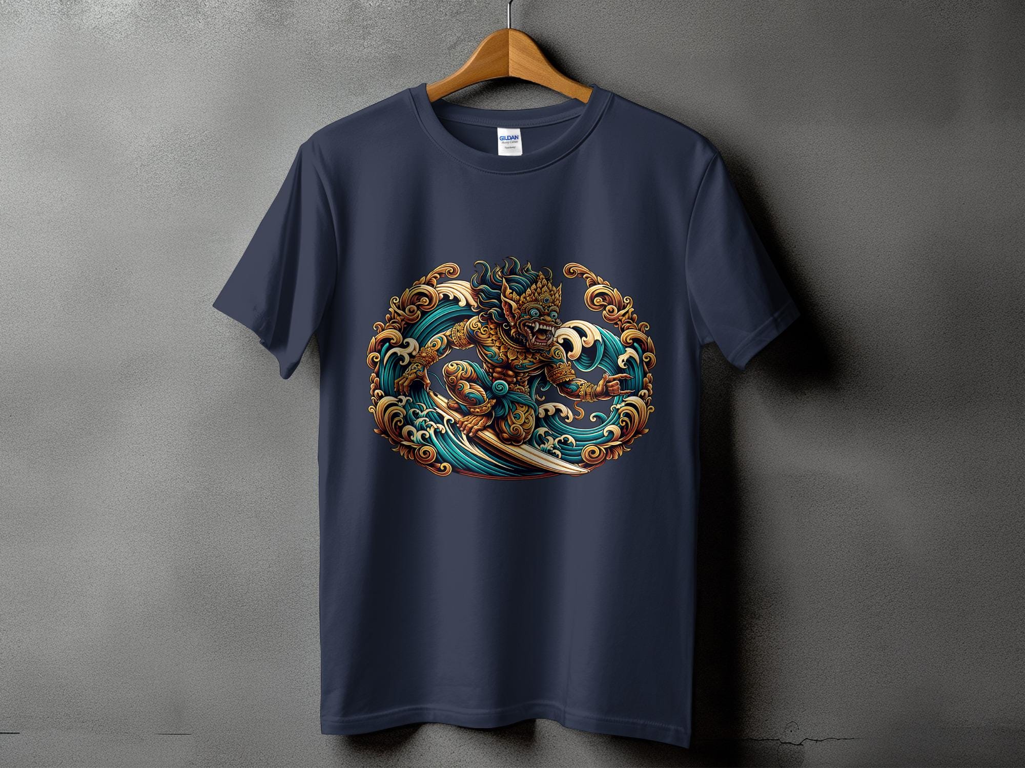 Balinese Barong Demon on Surfboard Png, 300 Dpi Digital Download ...