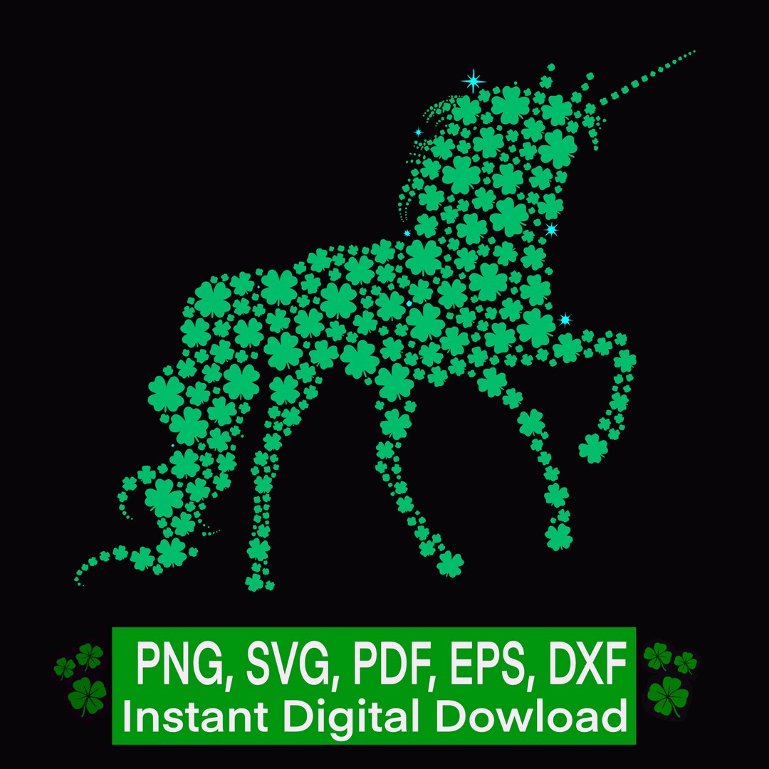 St Patricks Day Unicorn Svg, Instant Digital Download Png Unicorn, Svg ...