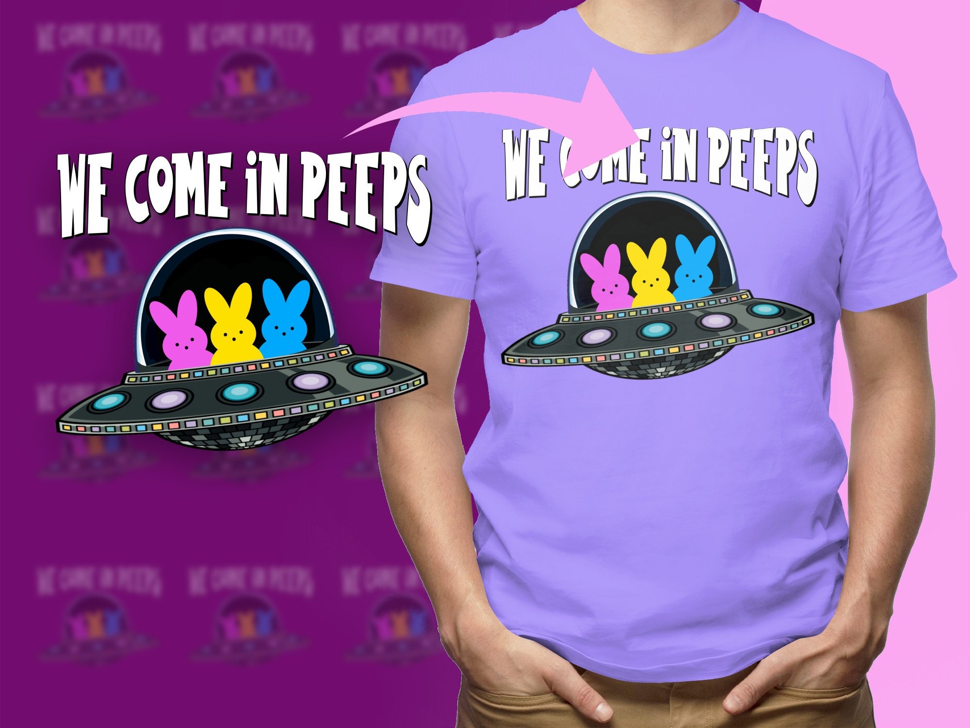 Peeps in Flying Sauce, Easter Gift for Boys, Peeps Svg, Peeps Png ...