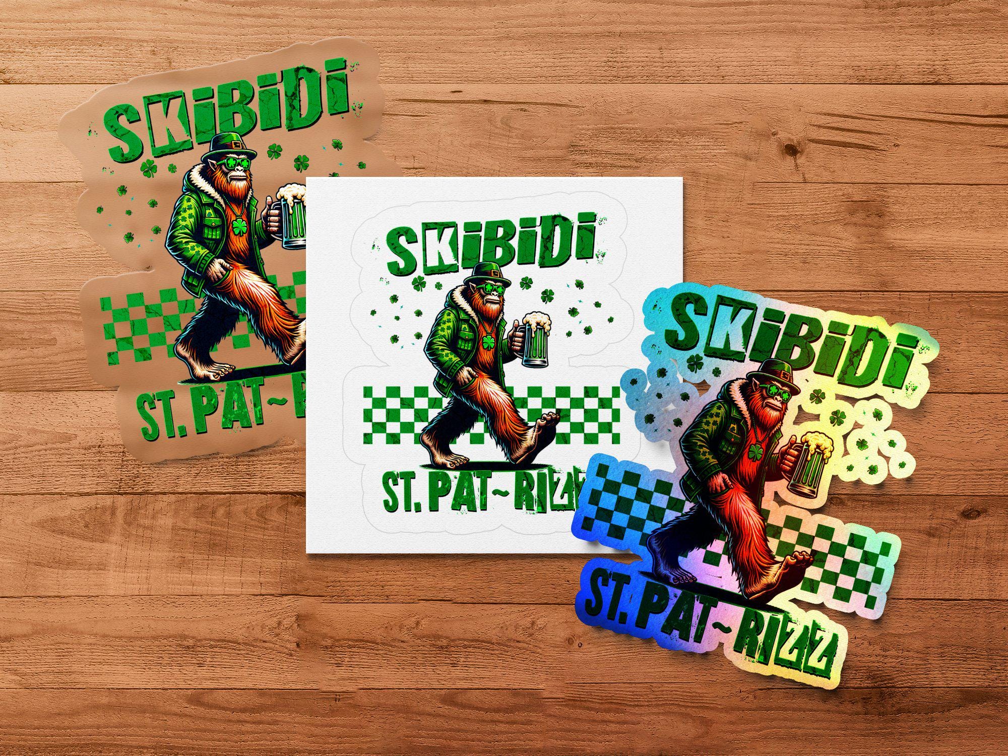 St Patricks Day Skibidi Png, Funny Leprechaun Bigfoot Rizzler Svg, Beer ...