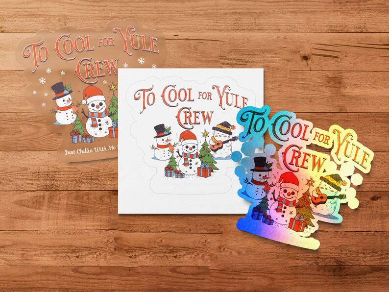 Too Cool for Yule Crew Png, Winter Season Digital Design, Christmas ...