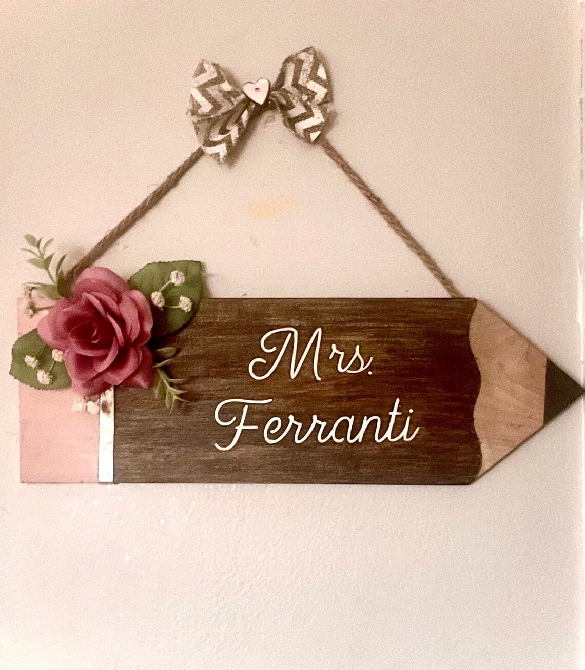 Teacher Wooden Pencil- Teacher Appreciation Gift- Personalized Wooden ...