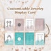 30 Editable Jewelry Display Card, Earring Holder, Earring Tag, Necklace ...