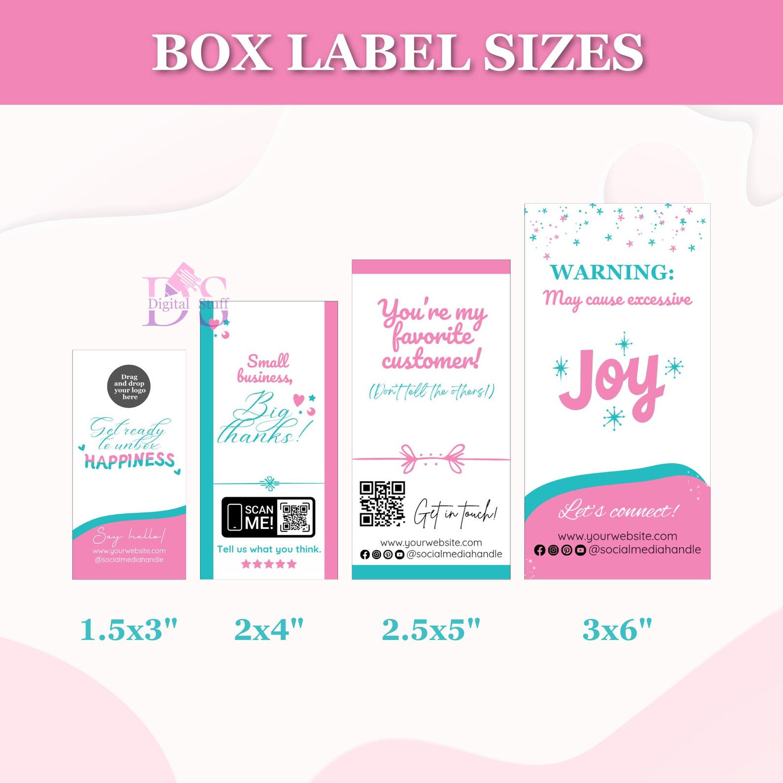 Editable Box Label Canva Template, Printable Shipping Parcel Sticker ...
