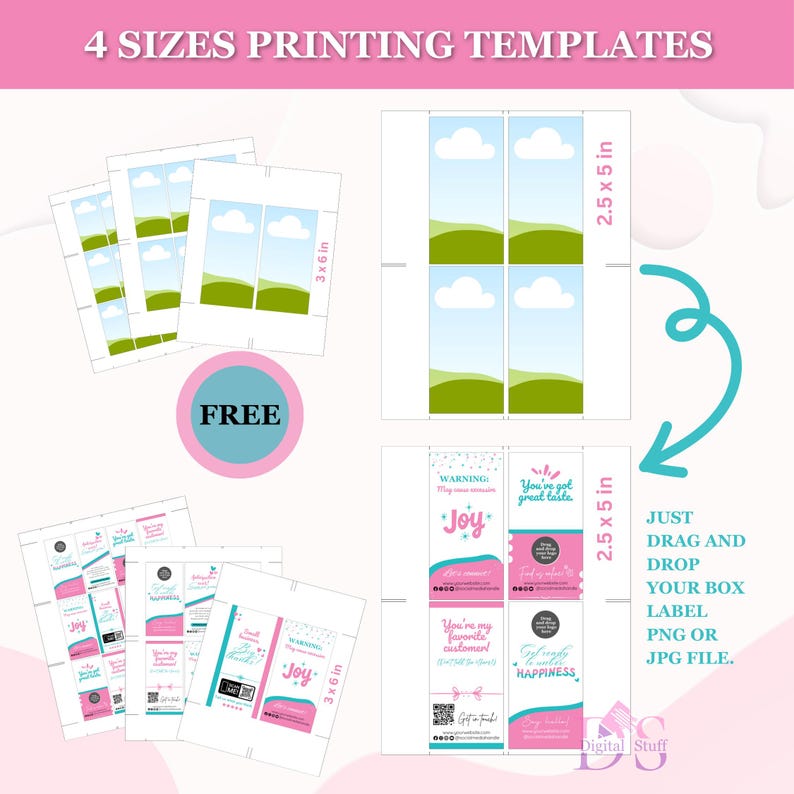 Editable Box Label Canva Template, Printable Shipping Parcel Sticker ...