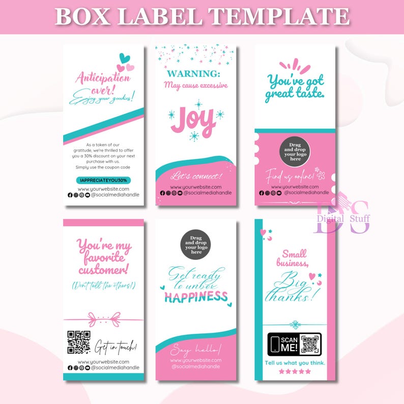 Editable Box Label Canva Template, Printable Shipping Parcel Sticker ...