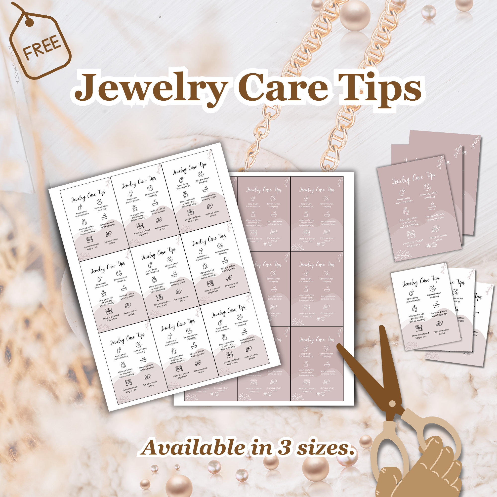 30 Editable Jewelry Display Card, Earring Holder, Earring Tag, Necklace ...