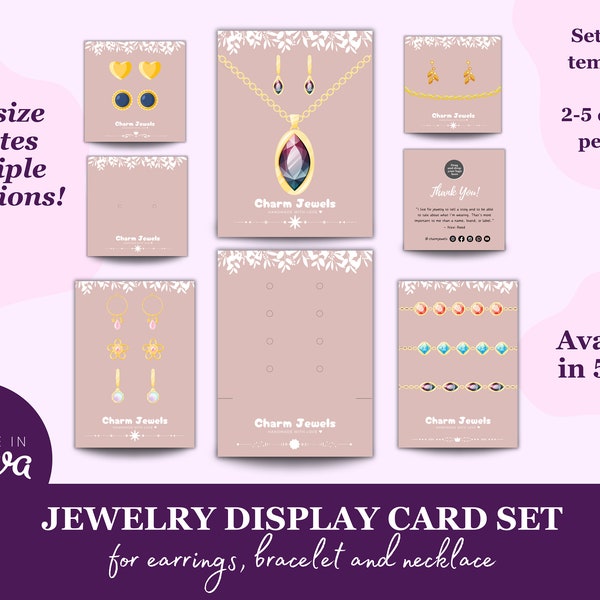 Printable Bracelet Display Card Template - Etsy