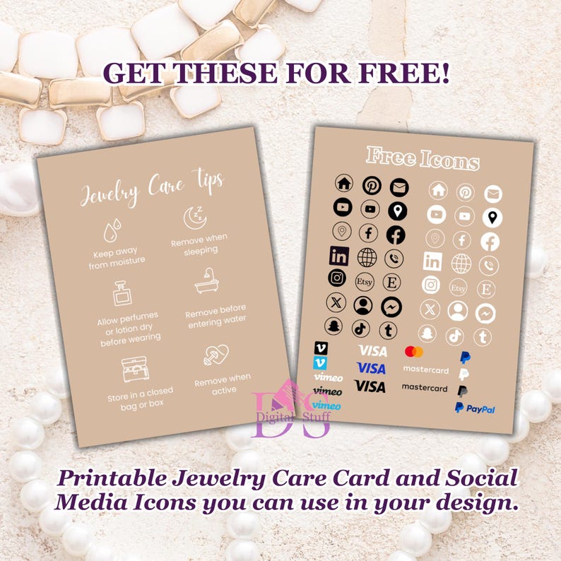 20 Editable Jewelry Display Card Canva Template, Portrait Girl ...