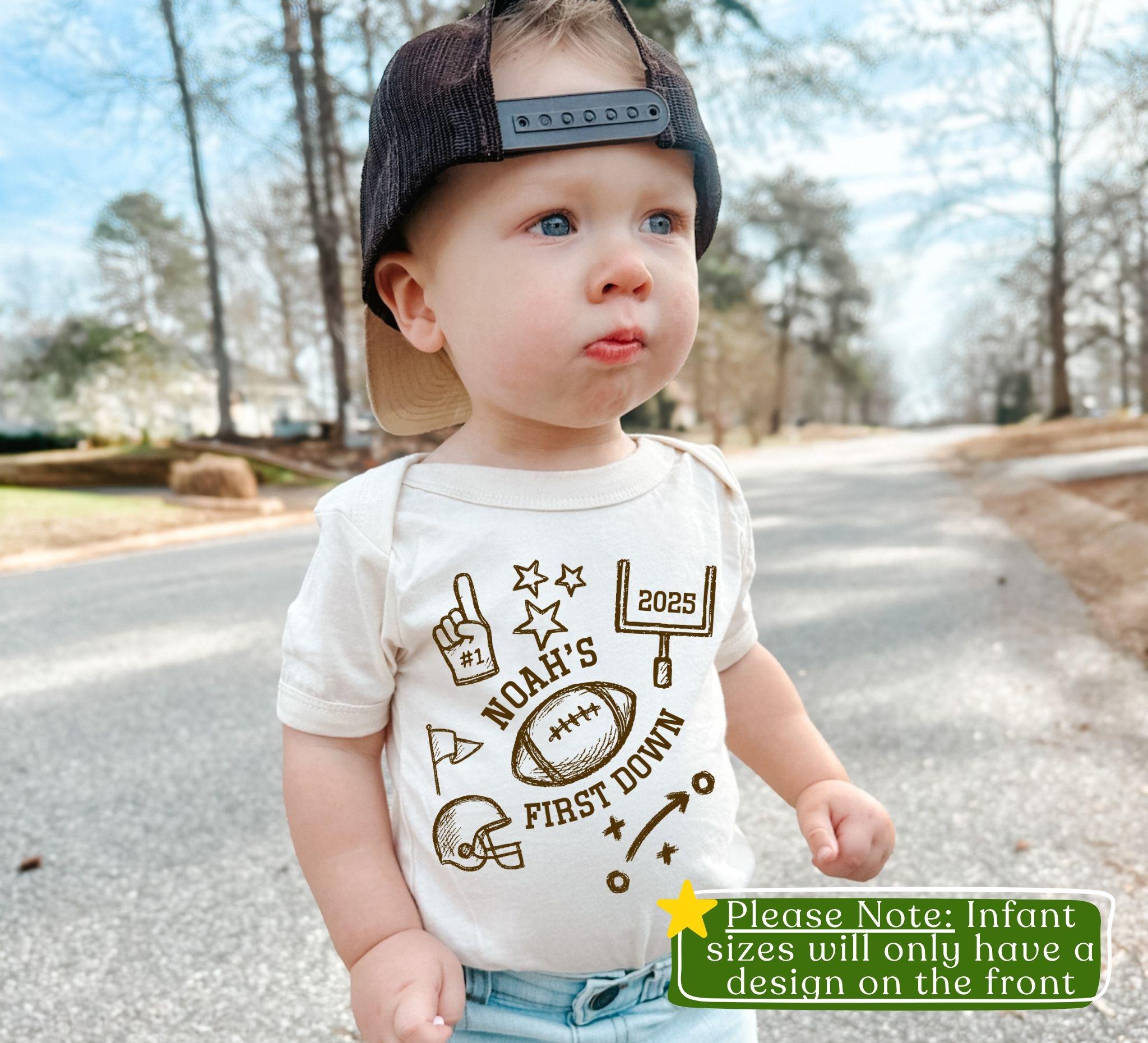 Football First Birthday Shirt, Football Theme 1st Down Birthday Shirts ...