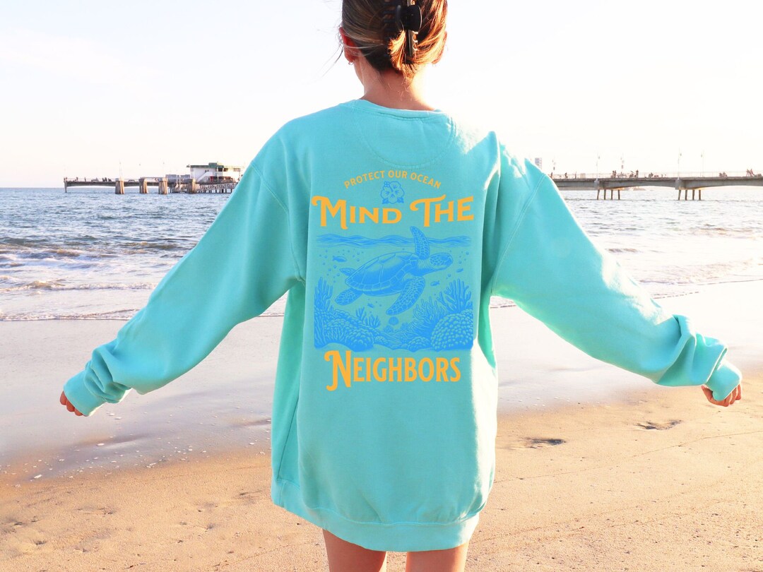 Beach Sweatshirt Ocean Inspired Summer Pullover, Coconut Girl, Ocean ...
