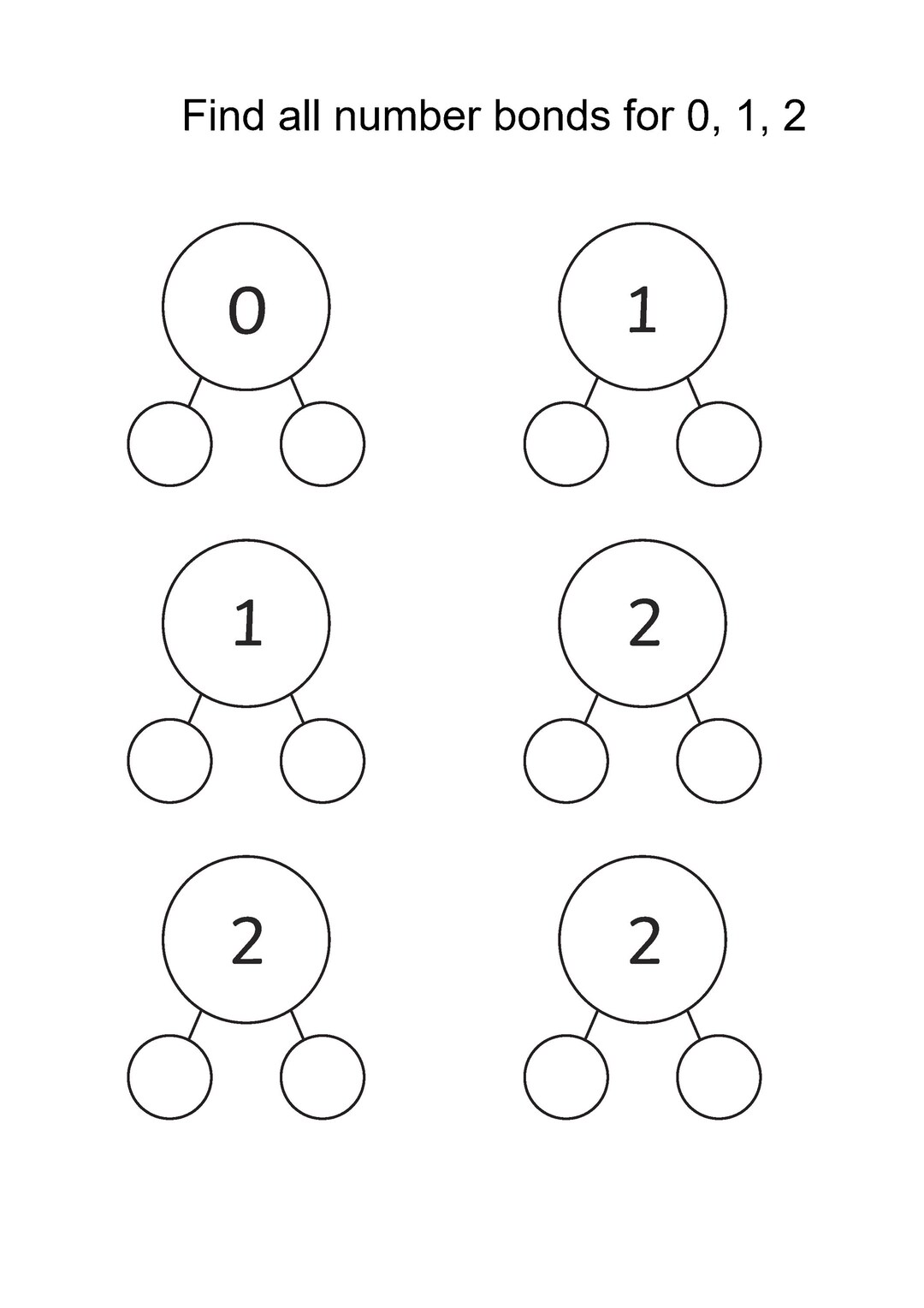Number Bonds Worksheet: Math Practice for Kids (digital Download) - Etsy