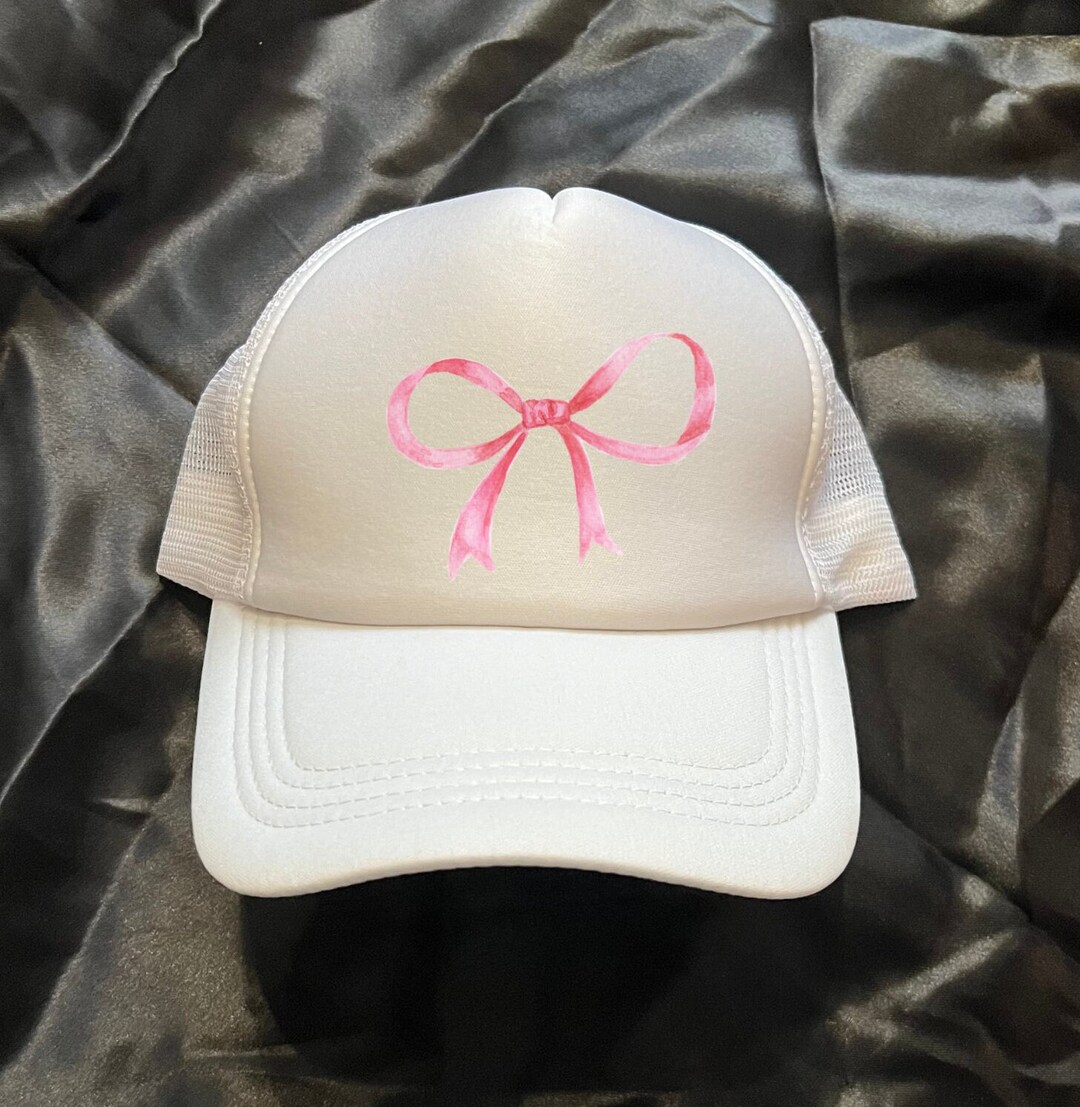 Pink Bow Themed Hat | Coquette Themed Mesh Trucker Hat | One Size Fits ...