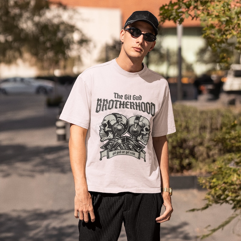 Git Gud Gamer Shirt Cozy Oversized Parody Tshirt Brotherhood Trendy ...