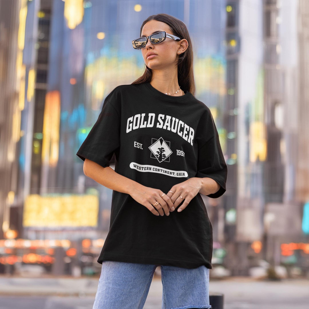 Final Fantasy VII Oversized Gold Saucer Tshirt Trendy Gaming Gift for ...