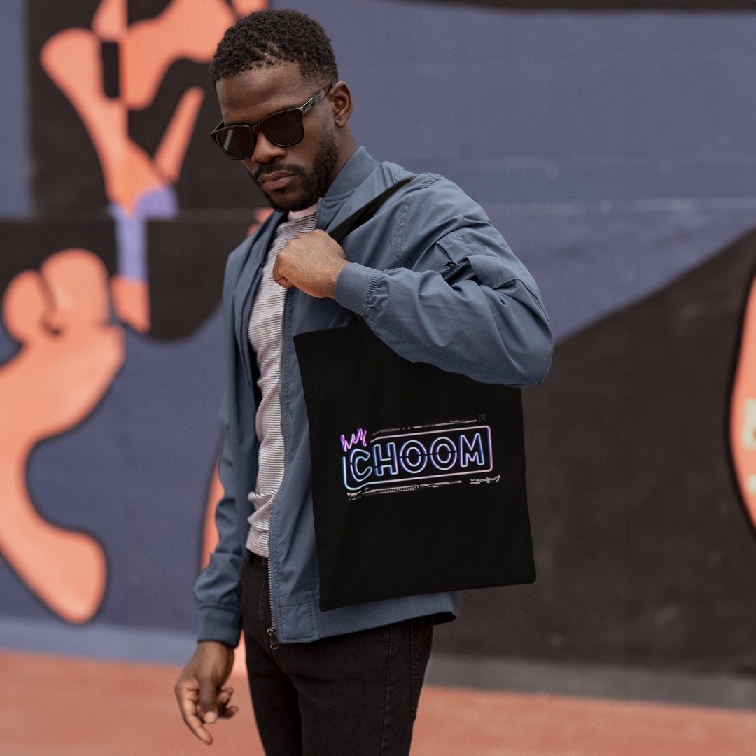 Cyberpunk 2077 Hey Choom Tote Bag, Neon Style, Cyberpunk Edgerunners ...