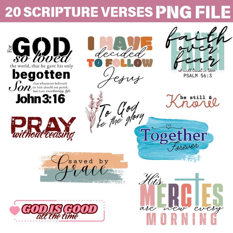 King James Bible Verse SVG Bundle: Christian Faith Designs (digital ...