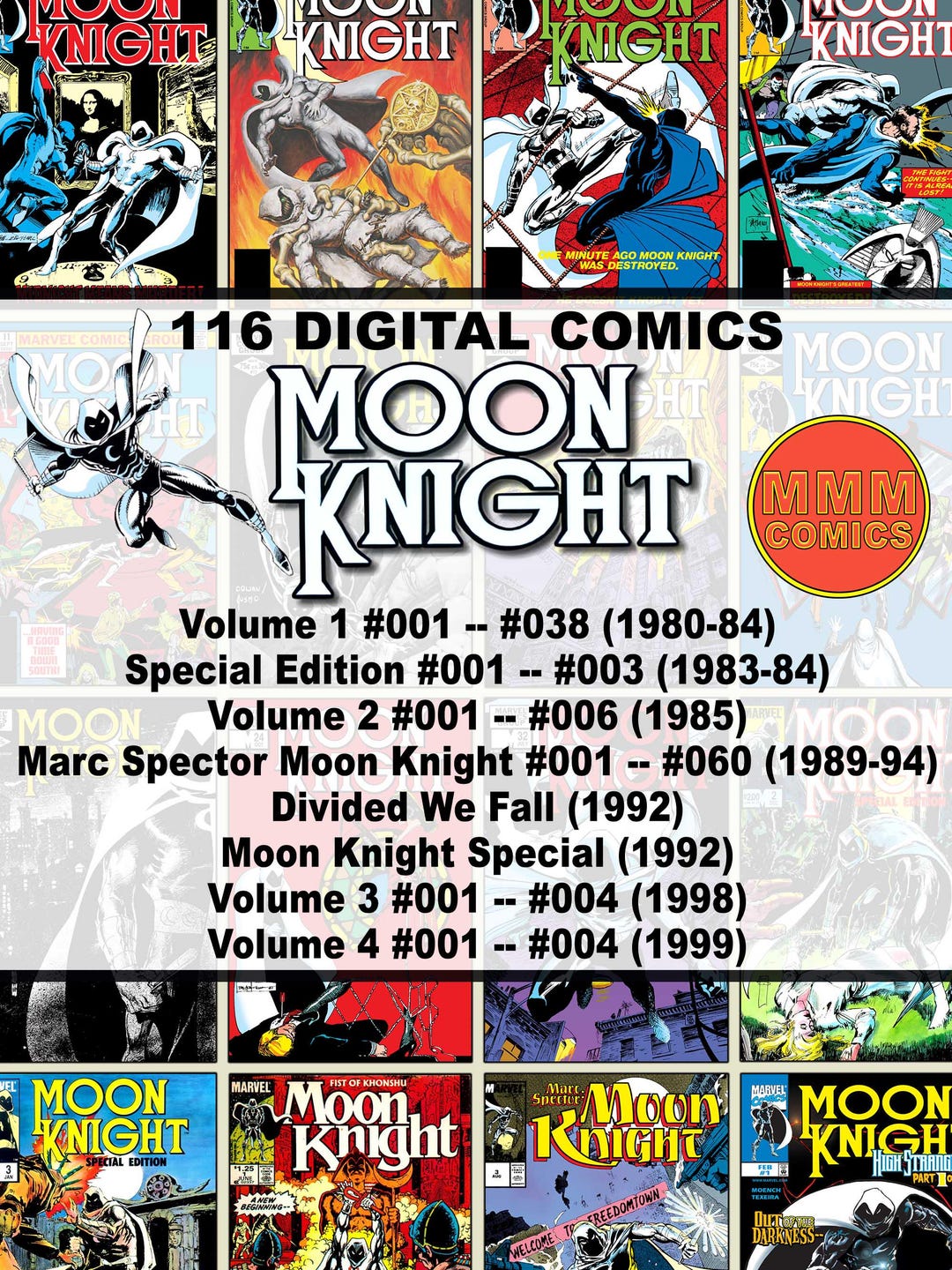 Moon Knight Digital Comics Marvel PDF & CBR Superheroes Vintage Retro ...