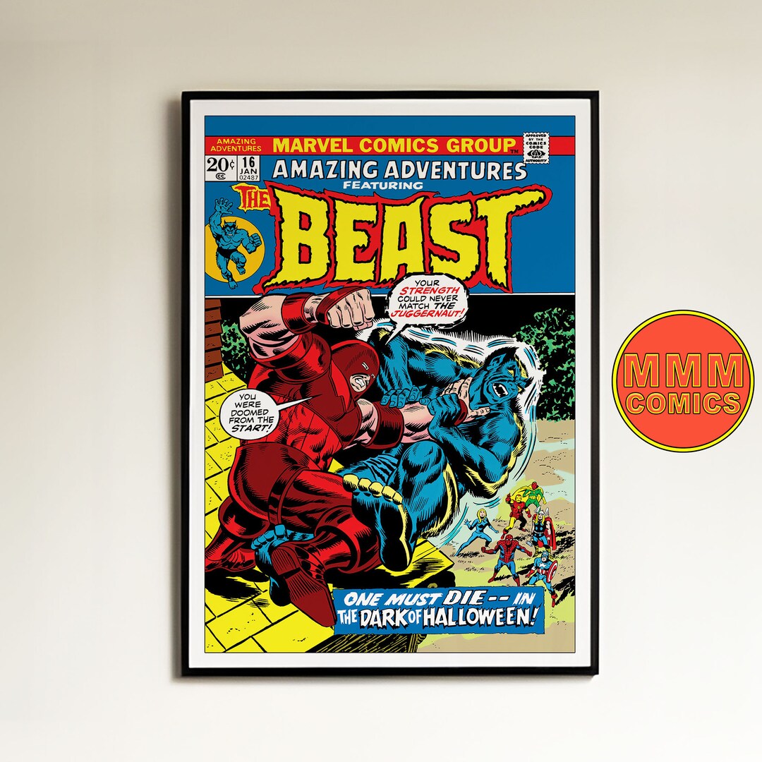 Beast Wall Art Marvel | Digital Download | Marvel | Juggernaut | X-men ...