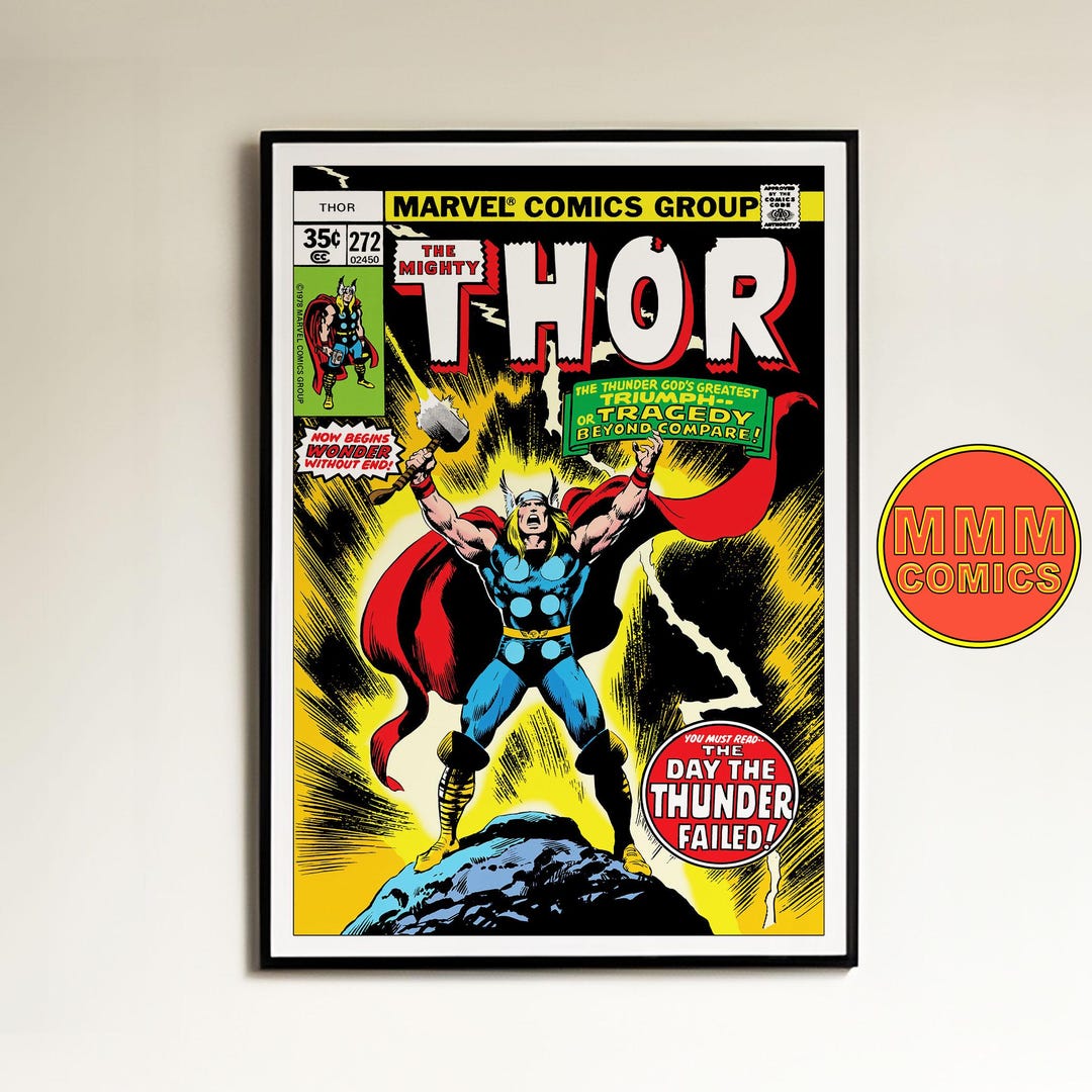 Thor #272 Wall Art | Digital Download | Marvel Comic Cover | 1970s ...