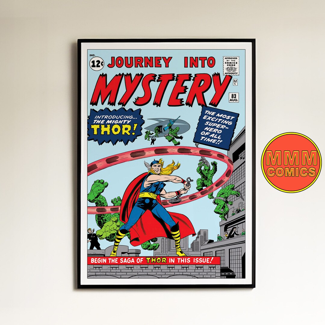 Thor Debut Wall Art | Digital Download | Marvel Comic Print | 1960s ...
