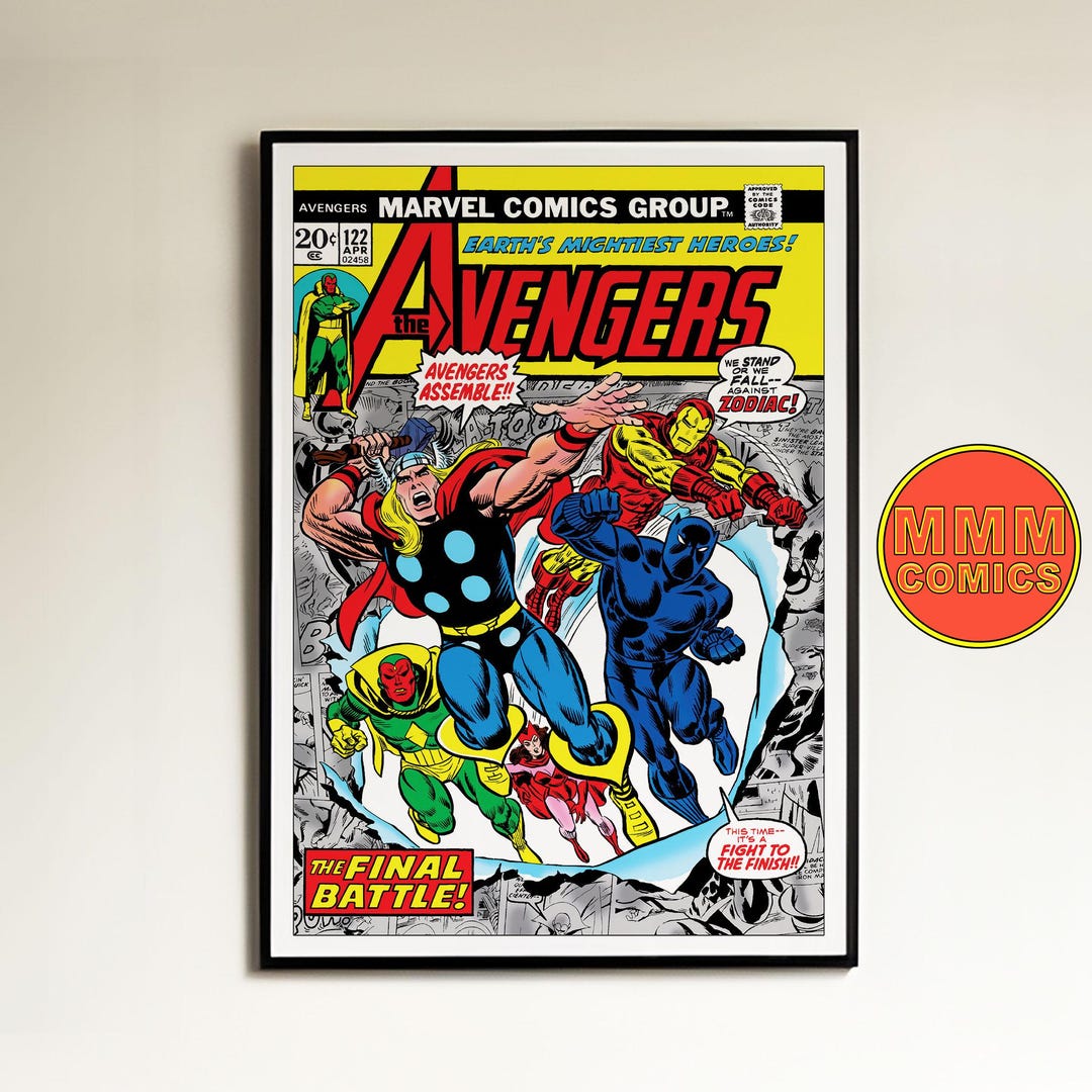 Avengers #122 Wall Art | Digital Download | Marvel Comic Cover ...