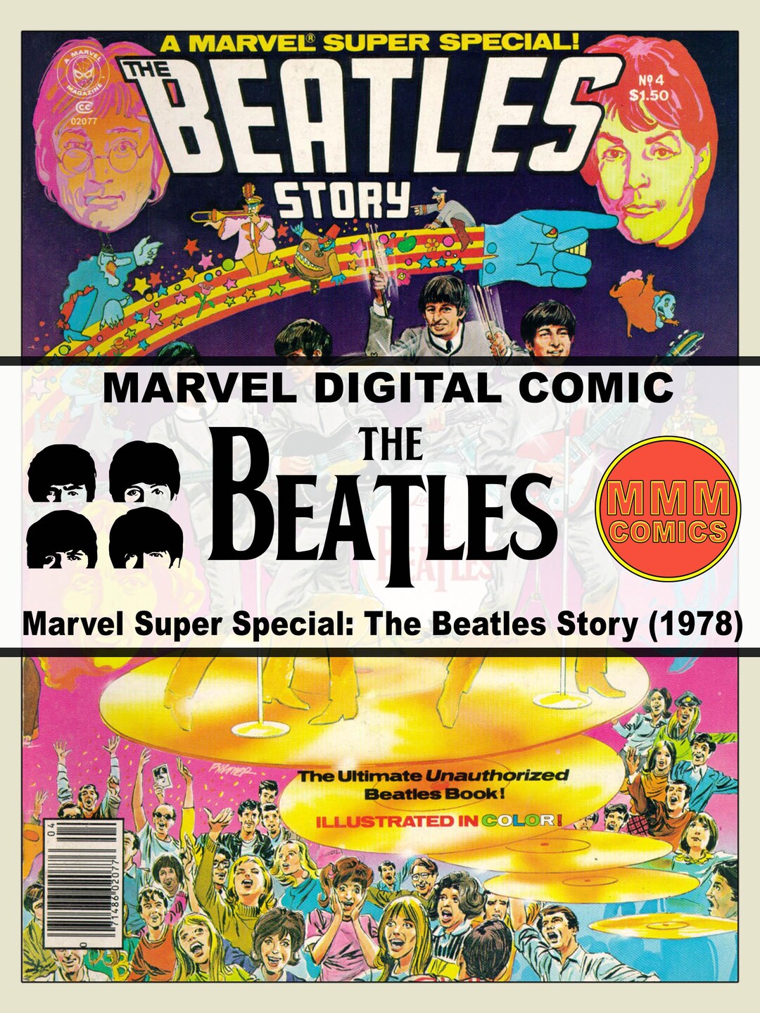 The Beatles Marvel Digital Comics PDF & CBR Vintage Retro Collectable 1960s John Lennon Paul ...