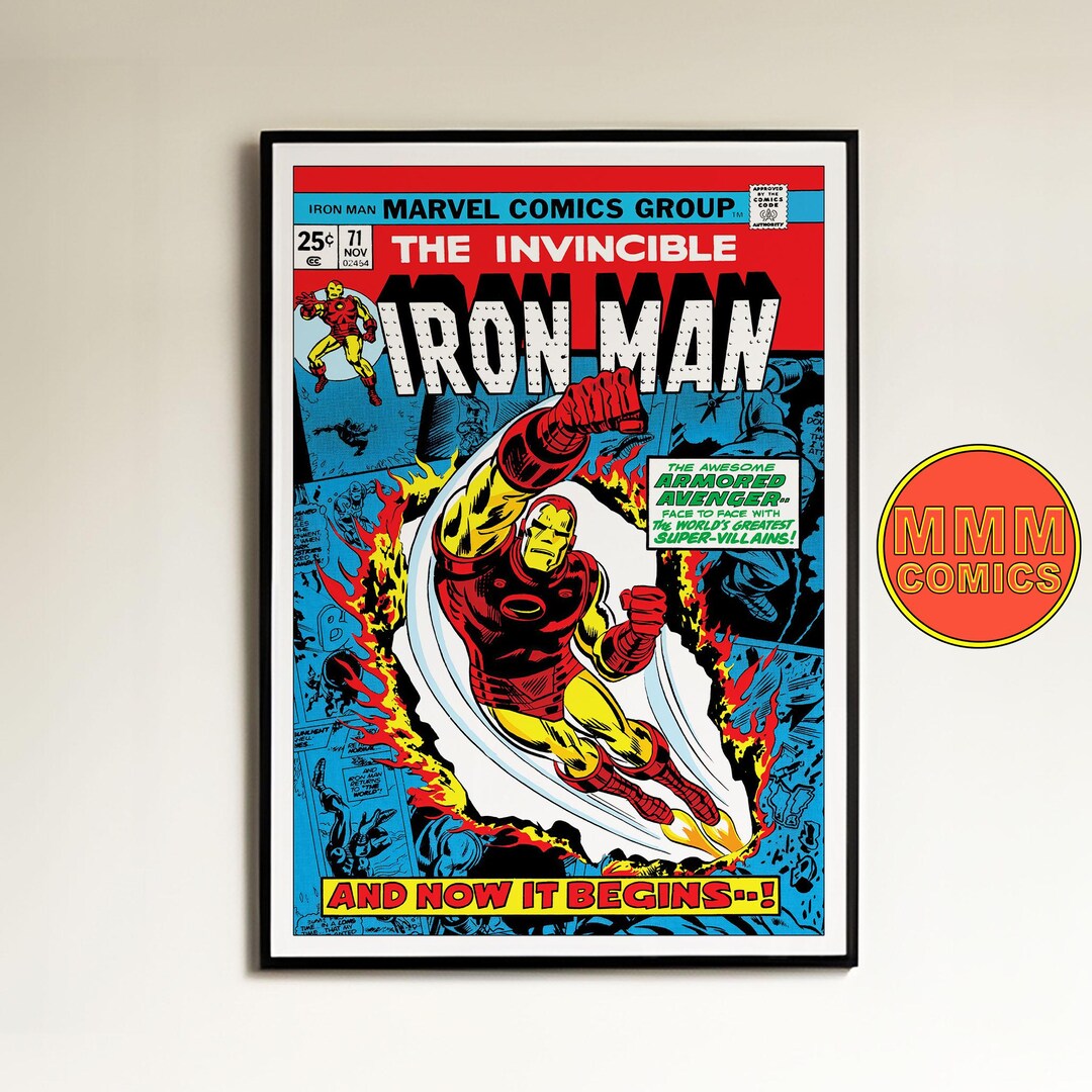 Iron Man #71 Wall Art | Digital Download | Marvel Comic Cover | Vintage ...