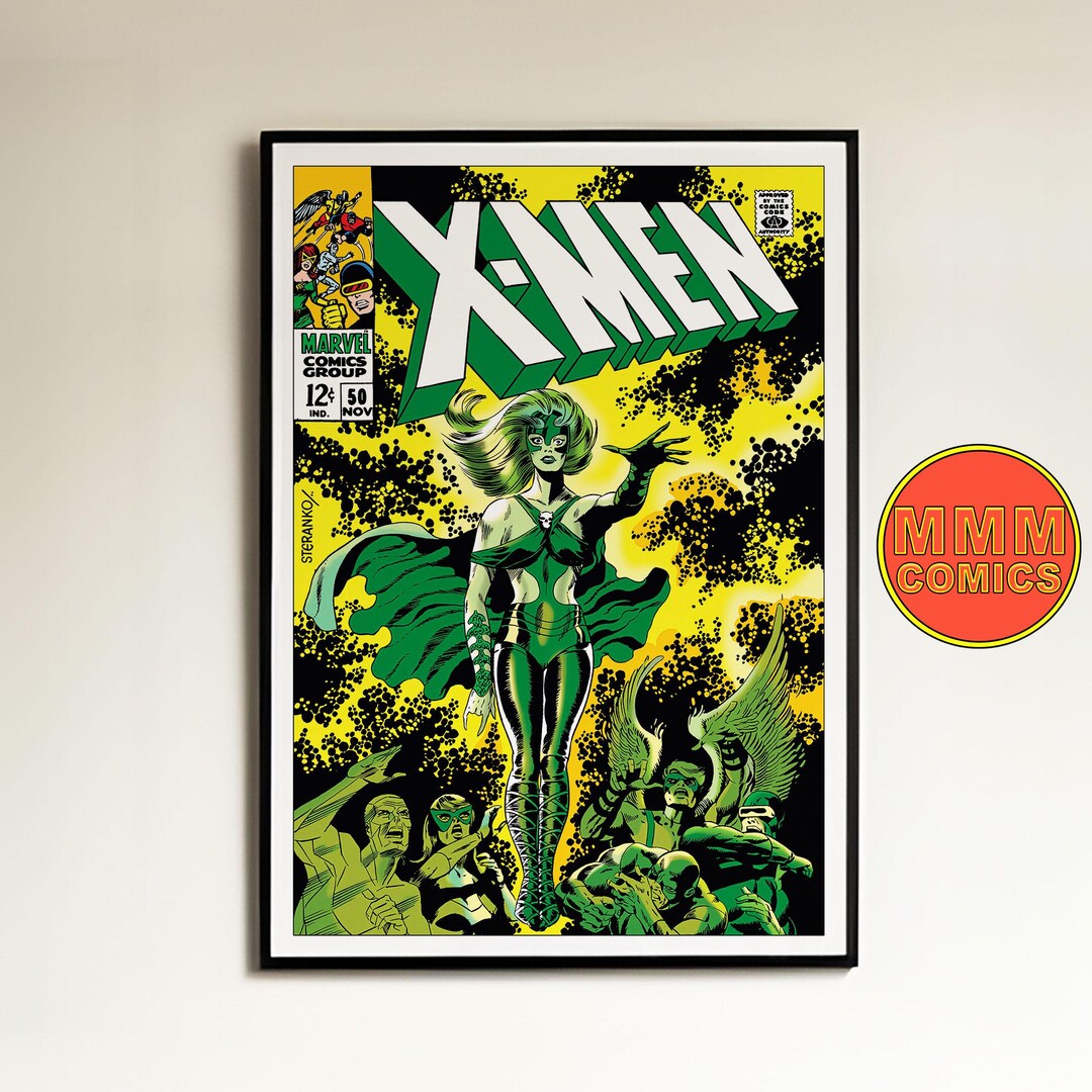X-men #50 Wall Art | Digital Download | Marvel Comic Cover | Vintage ...