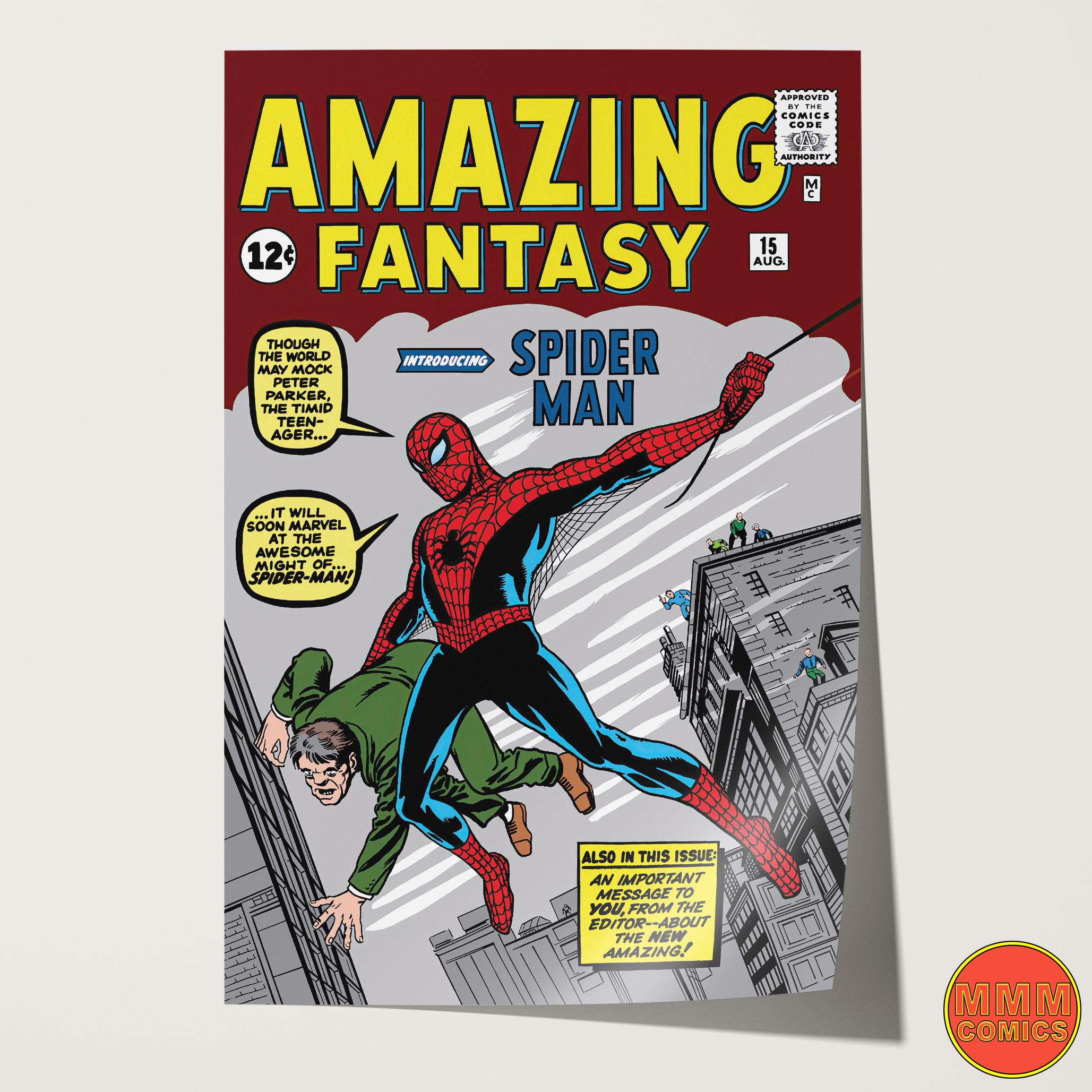 Spider-man Debut Wall Art | Digital Download | Amazing Fantasy #015 ...