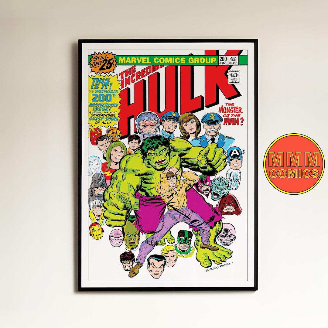 Hulk #200 Wall Art | Digital Download | Marvel Comic Print | 1970s ...