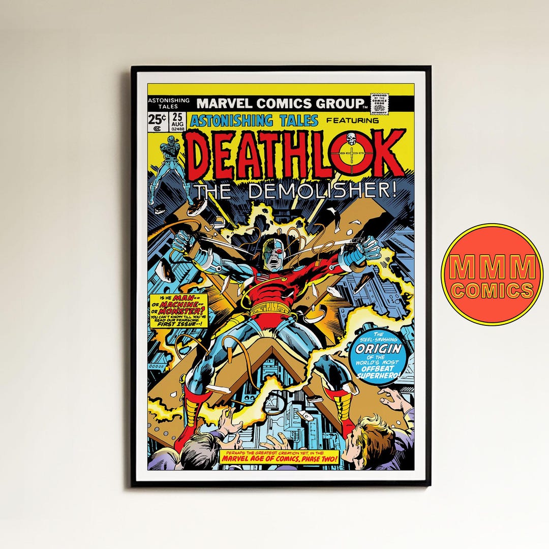 Deathlok #25 Wall Art | Digital Download | Marvel Comics Cover | 1970s ...