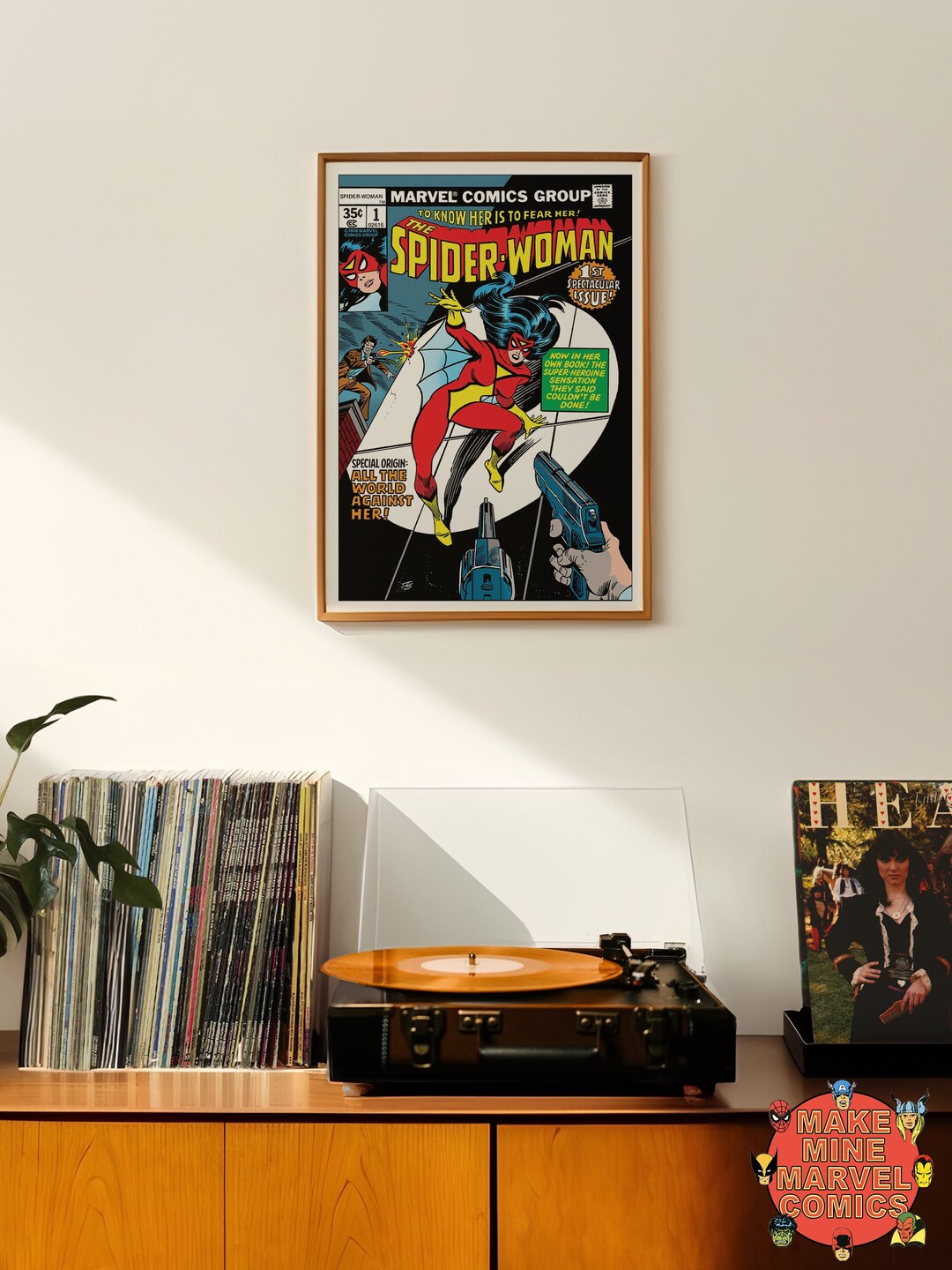 Spider-woman Poster Marvel Comic Print Digital Download 1970s Retro Art ...