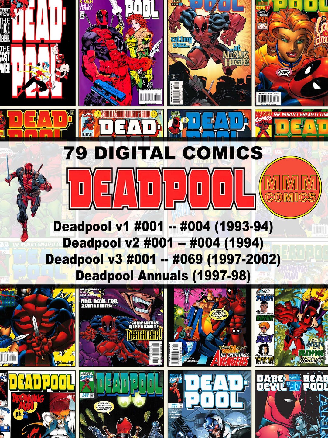 Deadpool Digital Comics Marvel PDF & CBR Superheroes Vintage Retro ...
