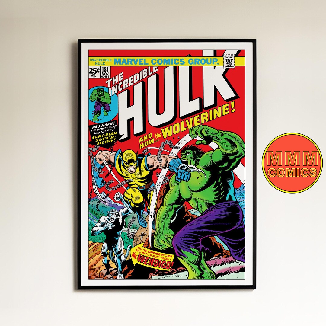 Wolverine Debut Wall Art | Digital Download | Marvel Comic Cover ...