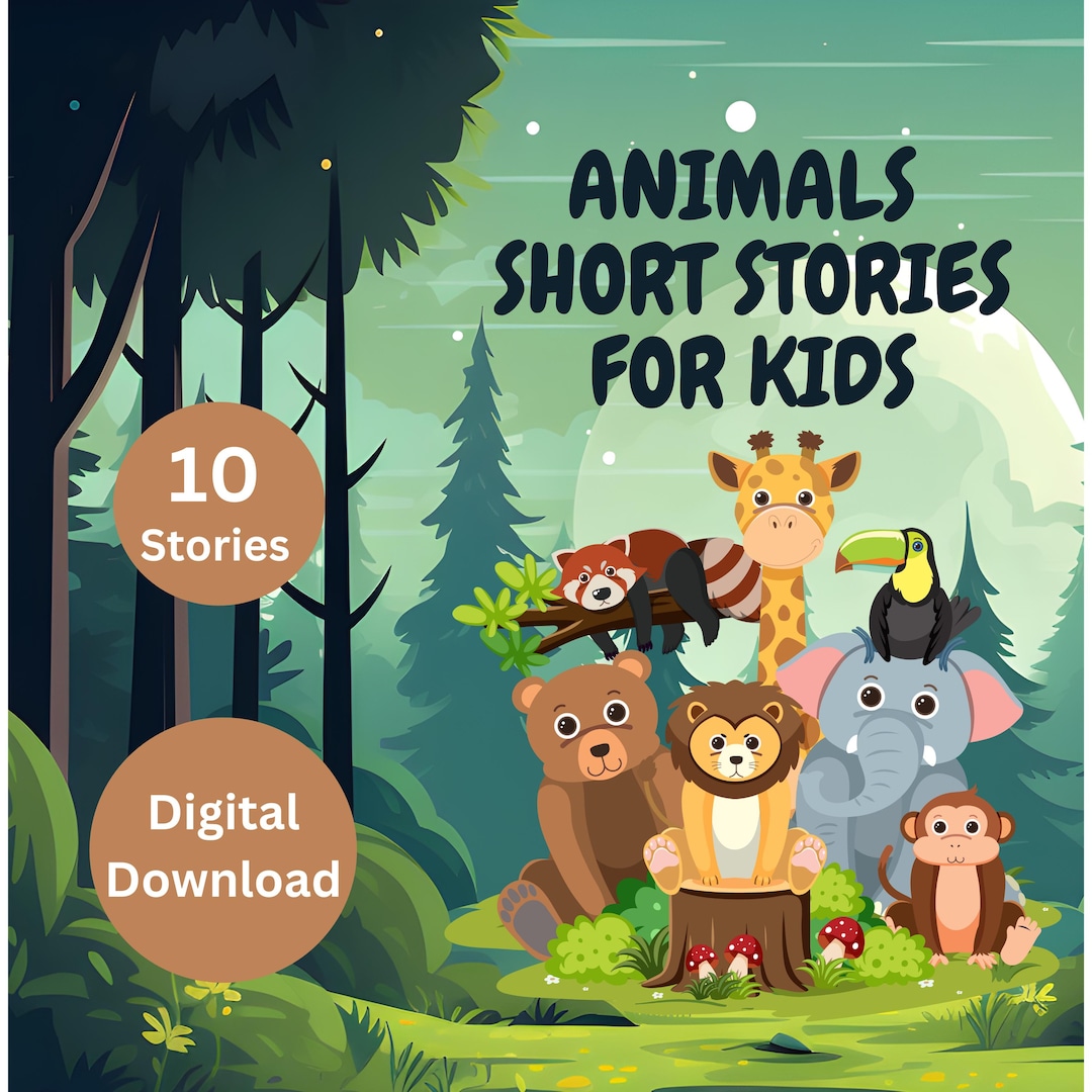 Animals Short Stories for Kids “instant Digital Download” “print & Use ...