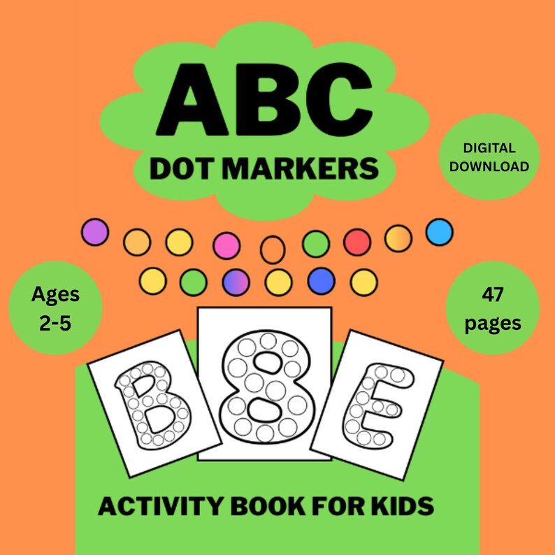 ABC Dot Markers Activity Book for Kids Ages 2-5 Instant Download Print ...