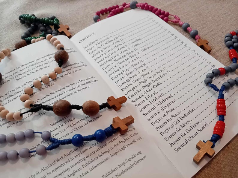 Home Group or Chaplaincy Anglican Rosary Set, Church Rosary Aide to ...