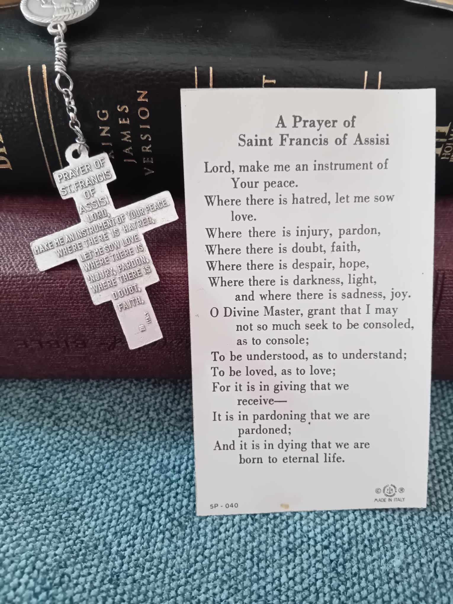 St Francis Prayer Anglican Rosary Prayer Beads Franciscan Anglo ...