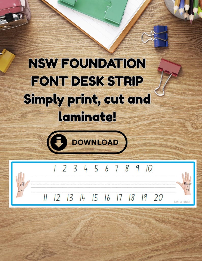 NSW Foundation Font Number Line, Letter Line, Handwriting Practice ...