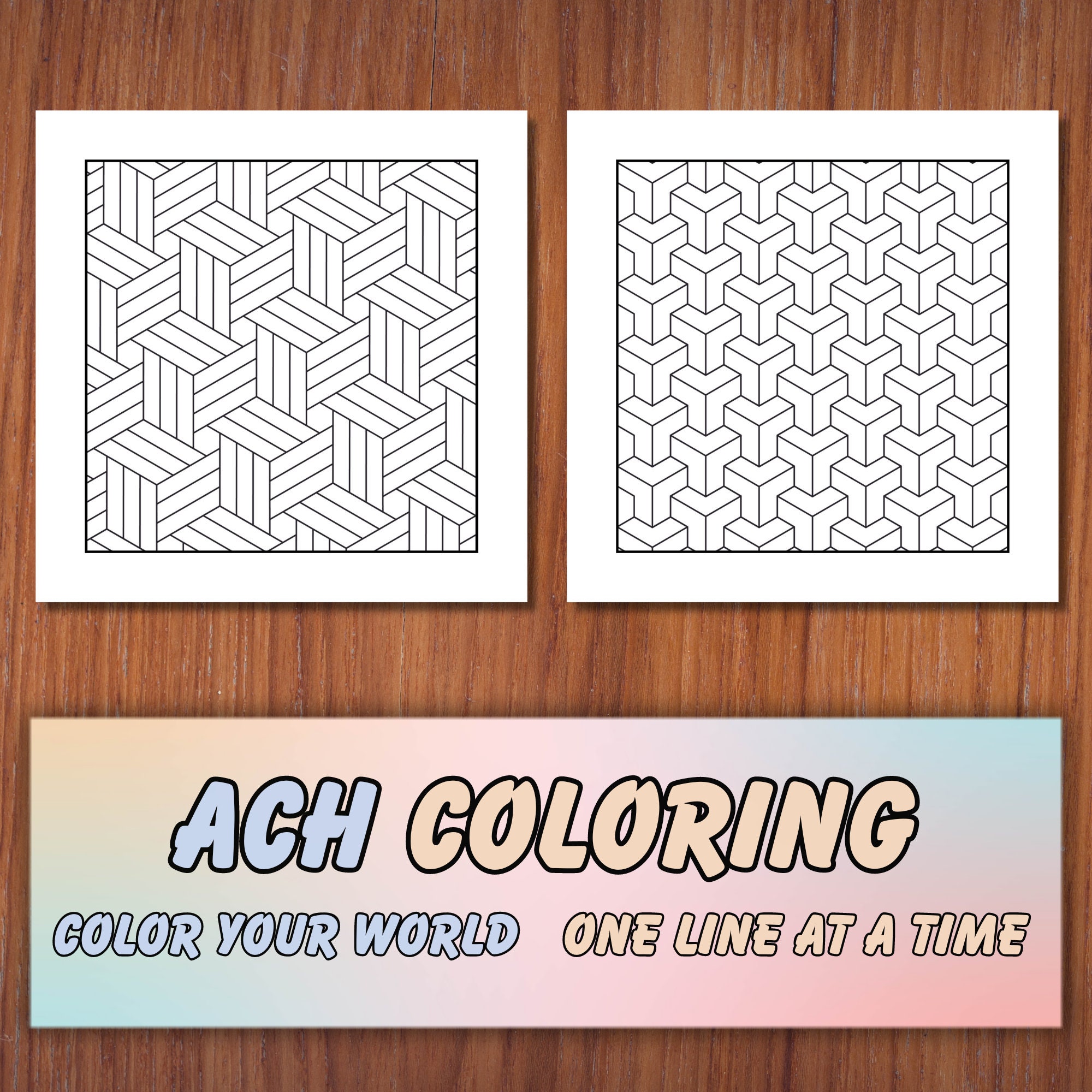 Mindful Patterns Coloring Book 2 Easy Patterns Coloring Page, Geometric ...