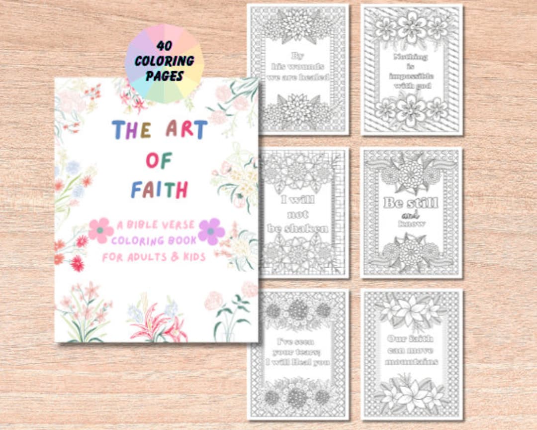 The Art of Faith: A Bible Verse Coloring Book for Adults & Kids ...